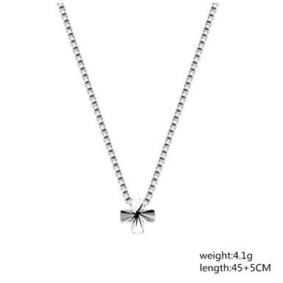 Jewelry | Nwt Pretty 925 Silver Wedding Cute Cross Necklace | Poshmark